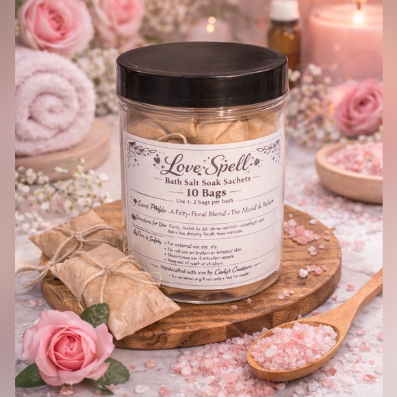 Hand Crafted | Bath & Body | Bath Salt Soak Satchets Love Spell | Poshmark